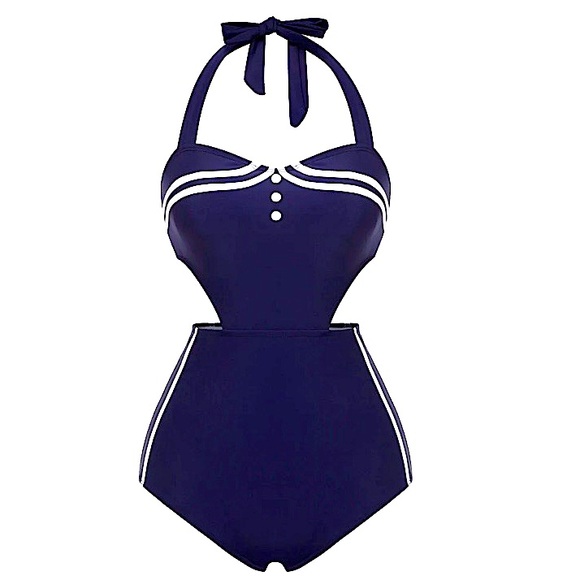 Retro Stage | Swim | Retro Stage 3s Pin Up Sailor Style Swimsuit One ...